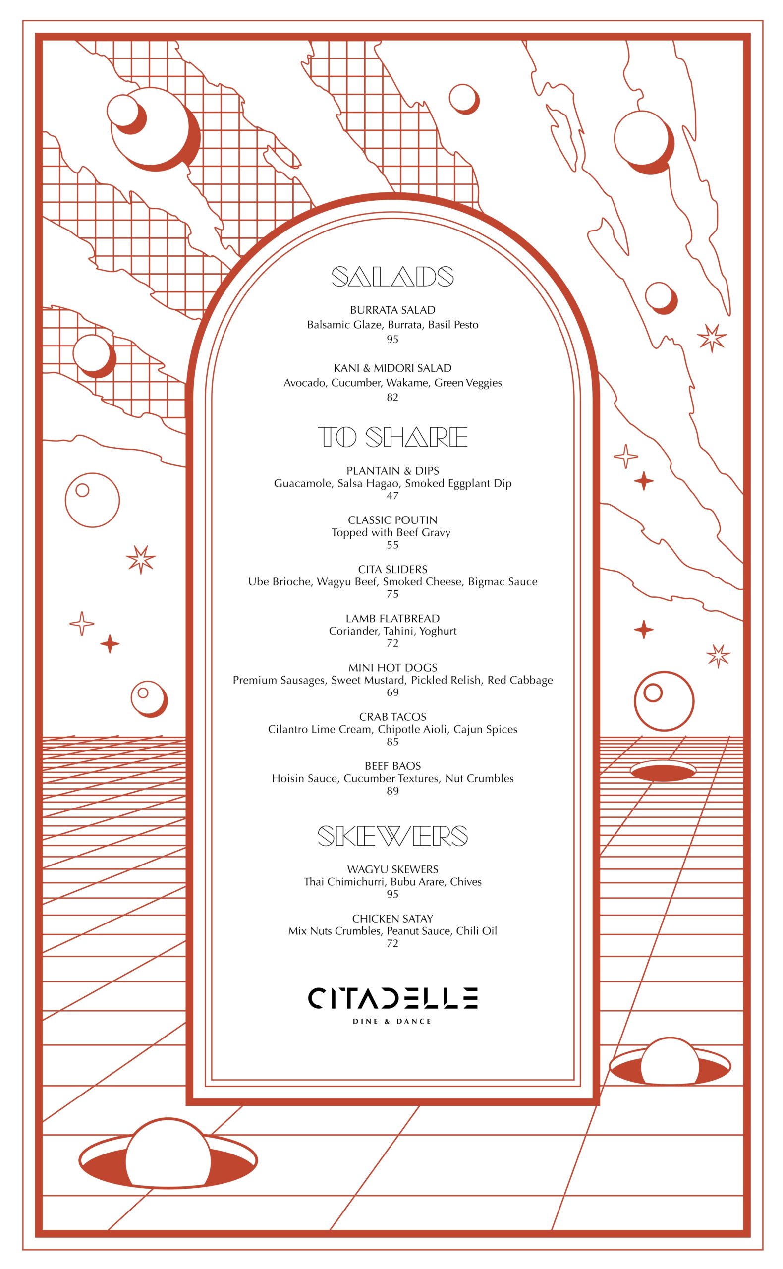 Menus - Citadelle Dubai